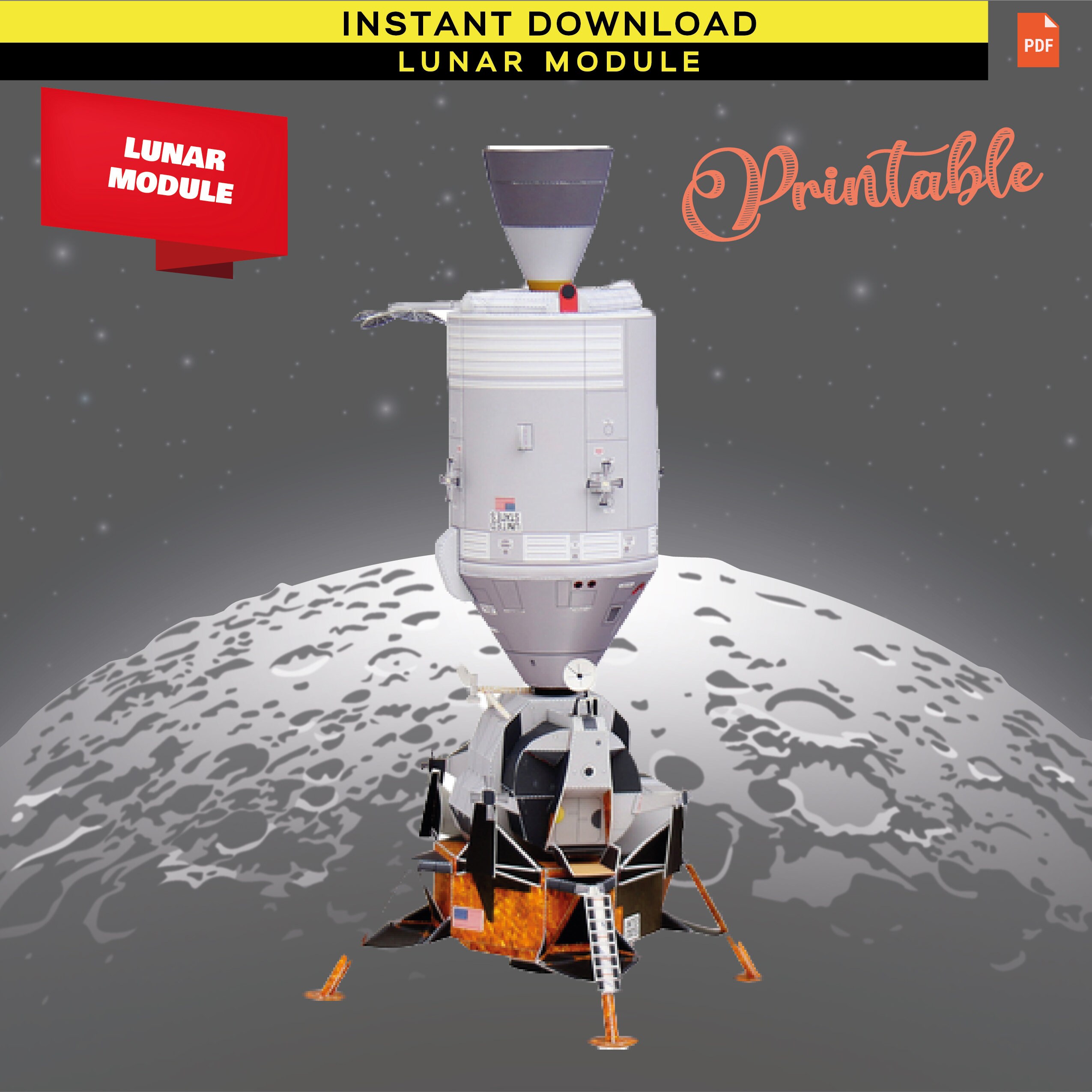 Apollo Program Command Module, Make Space Paper, Papercraft 3D Template ...