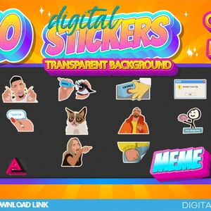 Animated Cartoon-style Digital Stickers of Meme in GIFS and in MP4 With ...