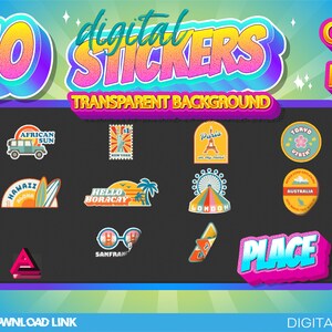 100 Animated Cartoon-style Digital Stickers of in GIFS and in MP4 With ...