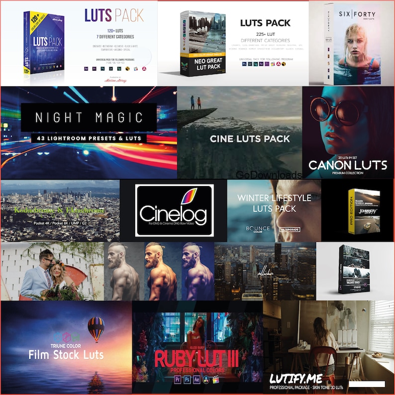 Megapack LUTS for Davinci Resolve, the Largest and Most Complete Collection for DR, +3000 ...