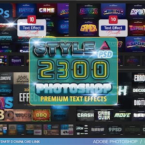 2300+ Premium Photoshop Texts & Styles Effects, Editable, Works in Any ...