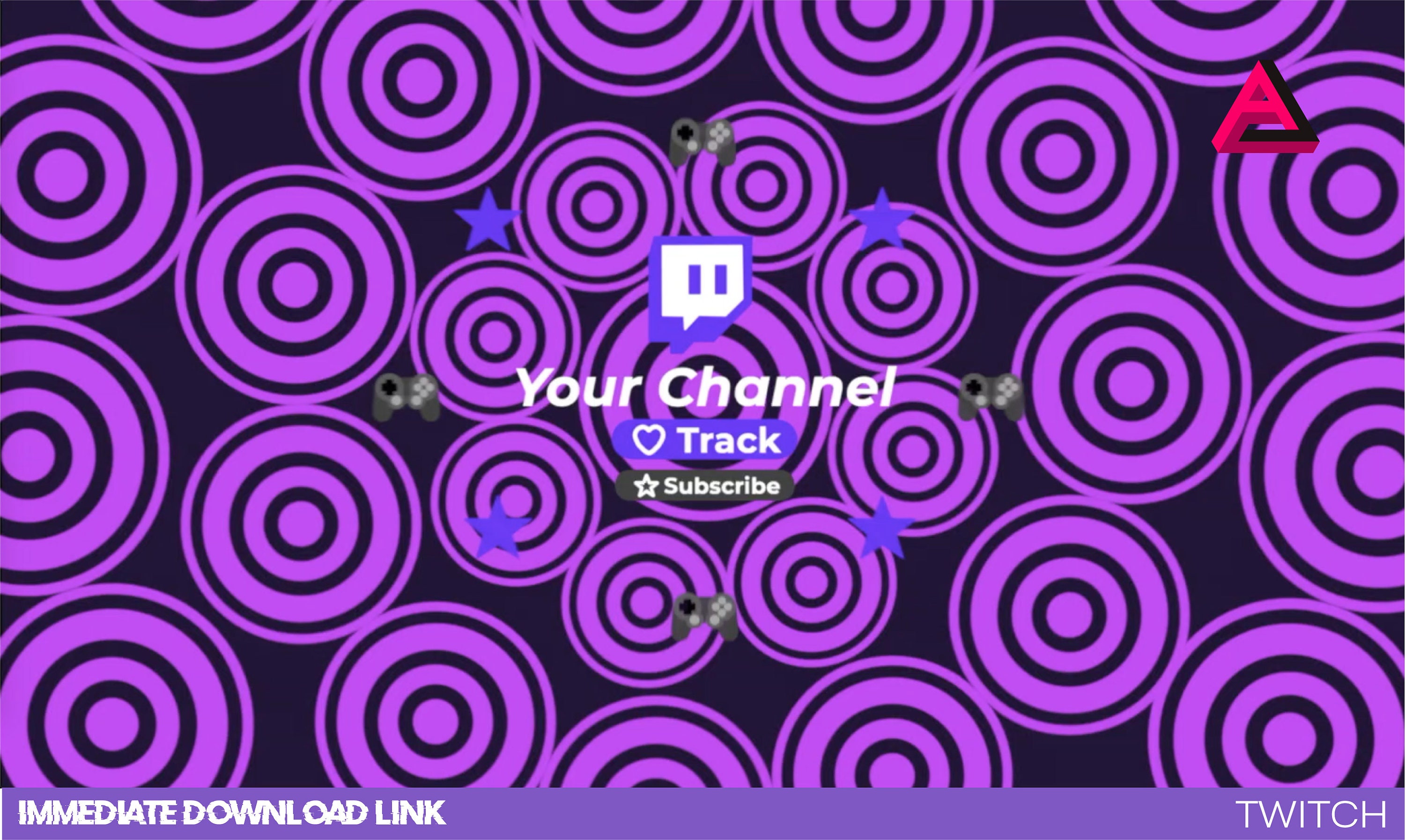 Four Animated Buttons for Twitch. Twitch Animated Follow Buttons for ...