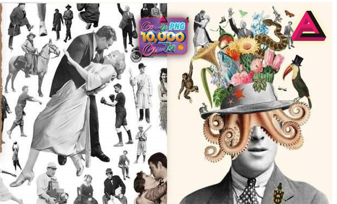 Collage Creator Collection 10,000 PNG Images in High Resolution, Use ...