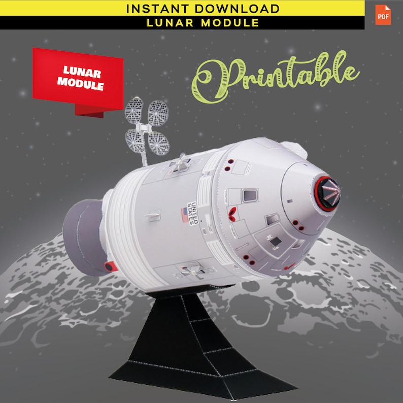 Apollo Program Command Module, Make Space Paper, Papercraft 3D Template ...