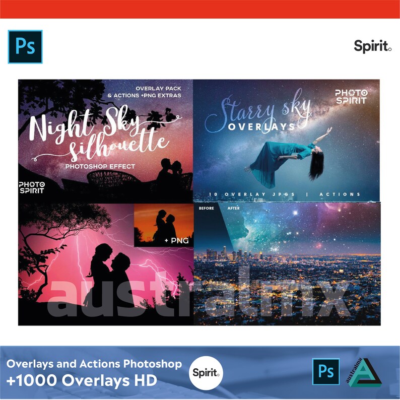 1000+ Premium Photoshop HD Overlays and Actions - Etsy