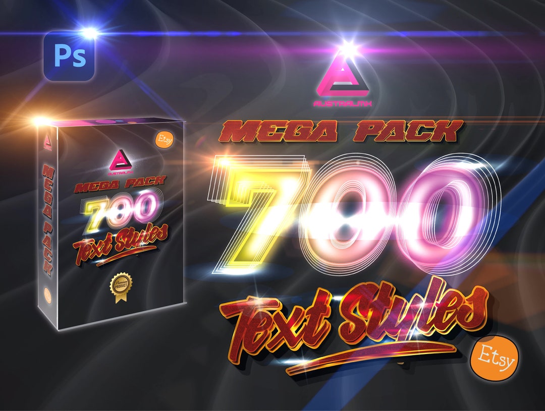700 Premium Photoshop Texts & Styles Effects, Editable, Works in Any ...