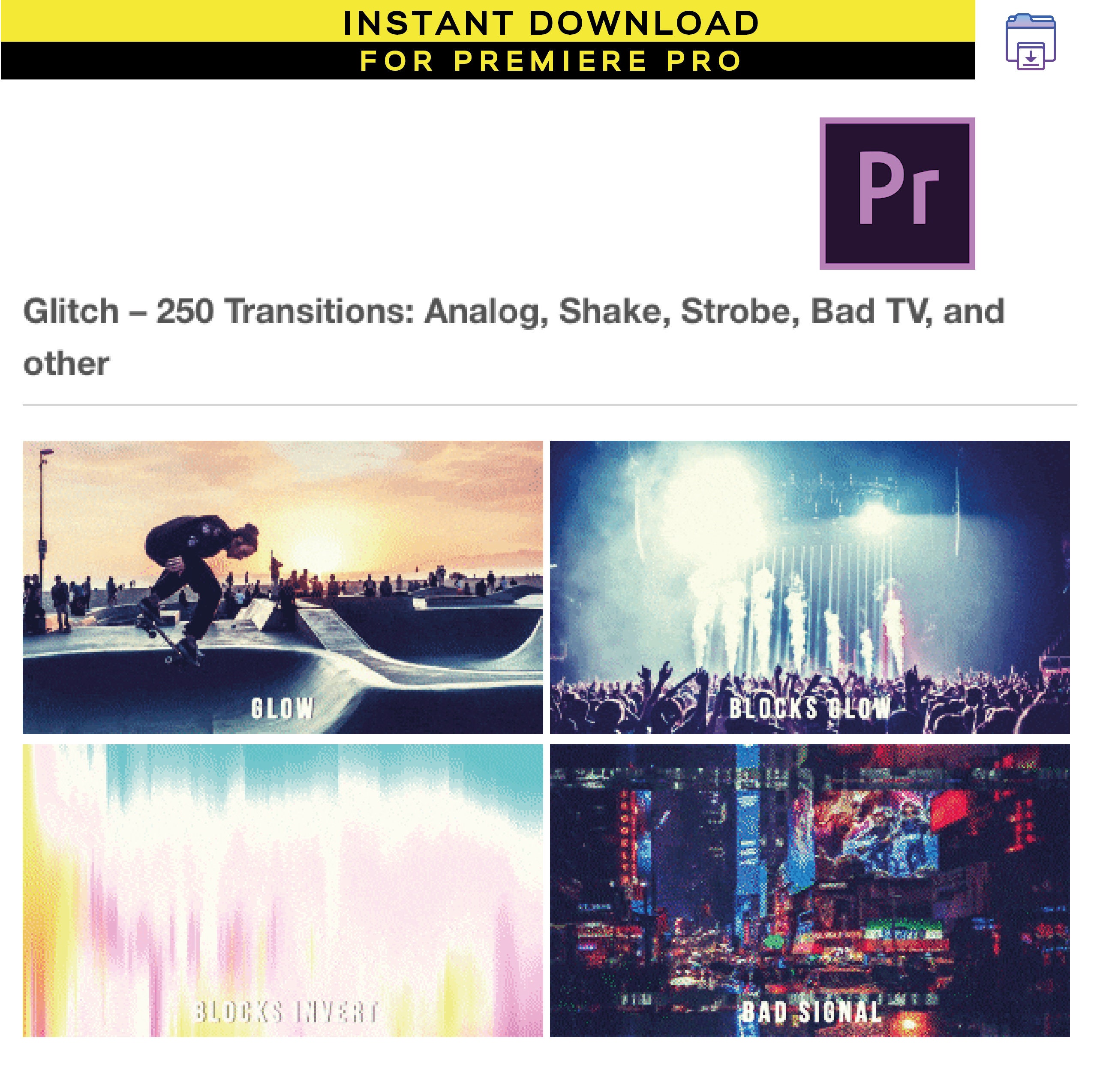 1400 Modern Drag and Drop Transitions Designed for Premiere Pro ...