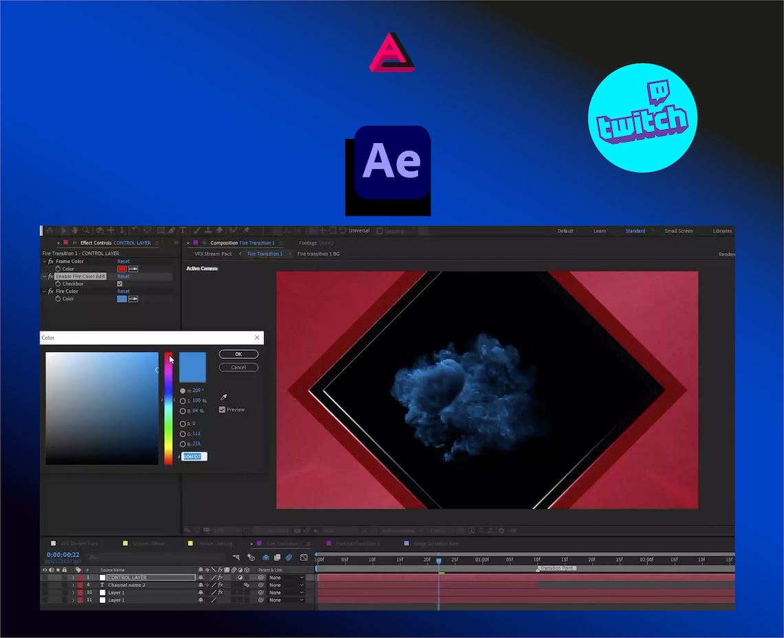 Visual Effects to Stream Complete Pack Overlays for Adobe After Effects ...