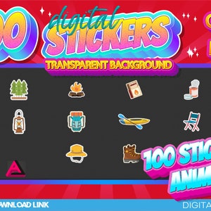 100 Animated Cartoon-style Digital Stickers of in GIFS and in MP4 With ...