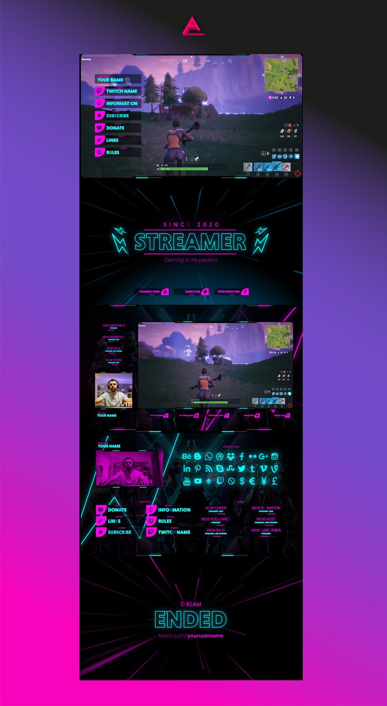 Stream Twitch Gaming Pack, Premiere Pro Template, Everything That You ...