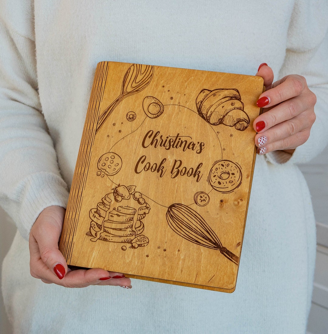 Personalized Recipe Binder, Custom Cookbook, Wooden Recipe Book ...