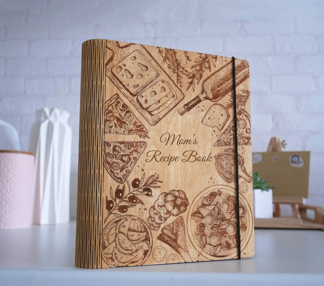 Recipe Binder Personalized Wooden Recipe Book Mothers Day Gift for Her ...