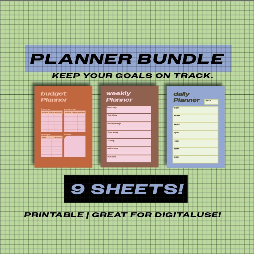 2026 Journal Planner Bundle Tracker Habit Fitness Printable PDF Digital ...