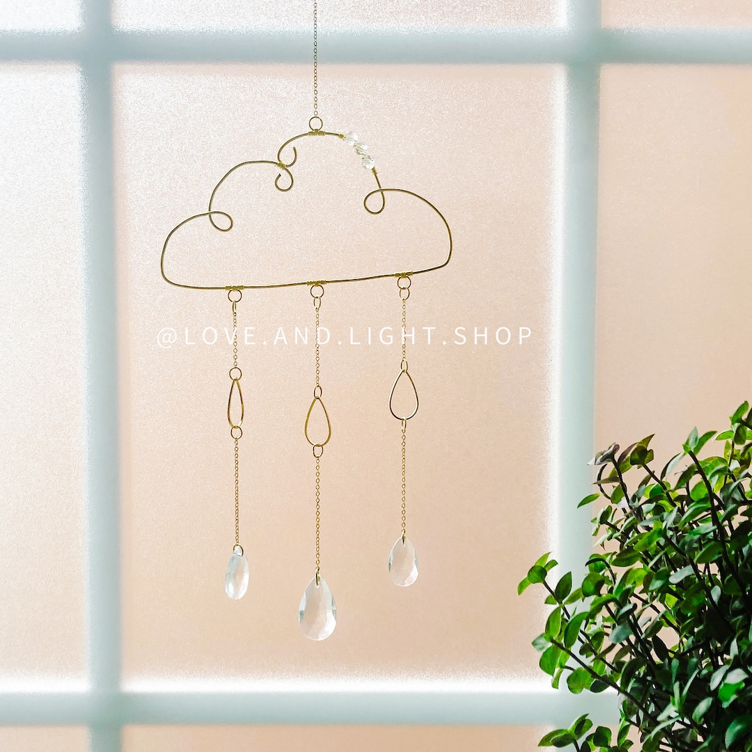 Rain Cloud Suncatcher | Prism Light Catcher | Rainbow Maker | Window ...