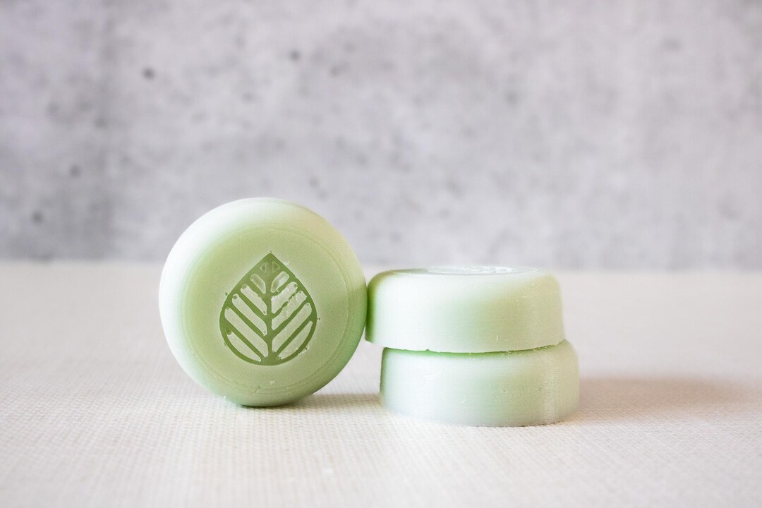 Cucumber & Green Tea Guest Soap Set – 3 Mini Round Soaps (leaf or Bee ...