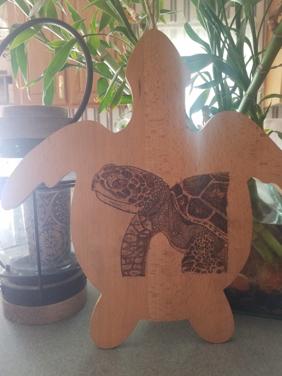 Sea Turtle Cutting Board Woodburned Free Ship - Etsy