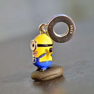 100% S925 Sterling Silver Minion from Despicable Me Charm, Stuart ...