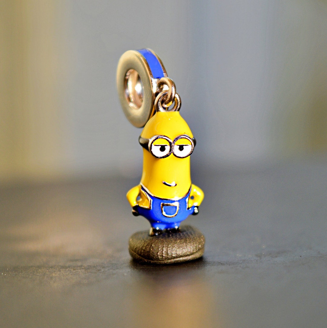 100% S925 Sterling Silver Minion from Despicable Me Charm, Kevin Minion ...