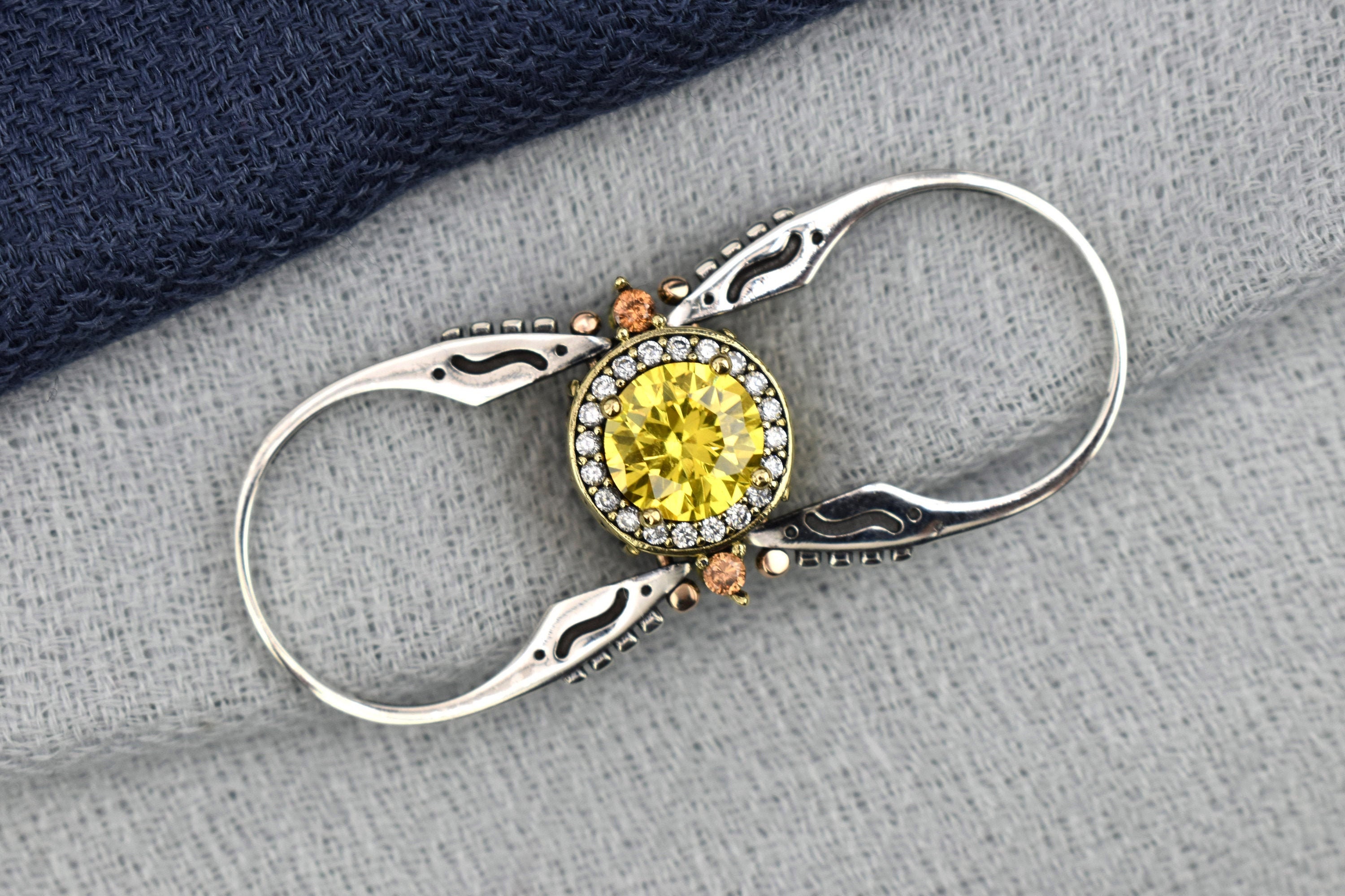 Extraordinary Ring Reversible Ring Two in a One Ring Round | Etsy