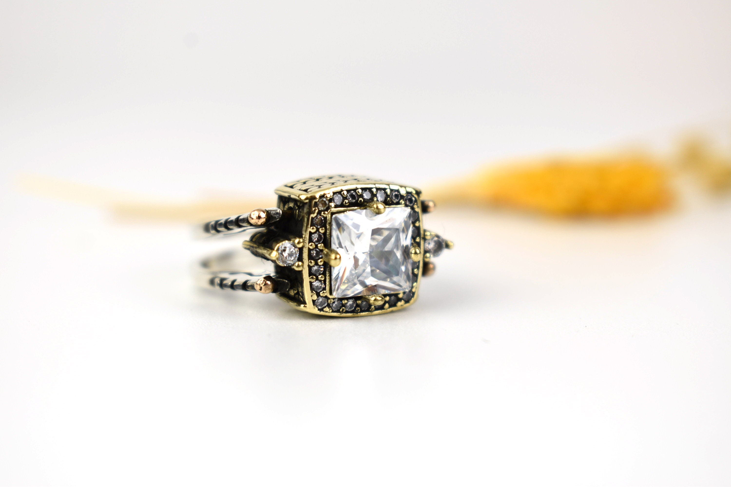 2 in 1 Ring Extraordinary Ring Reversible Ring Square Cut | Etsy