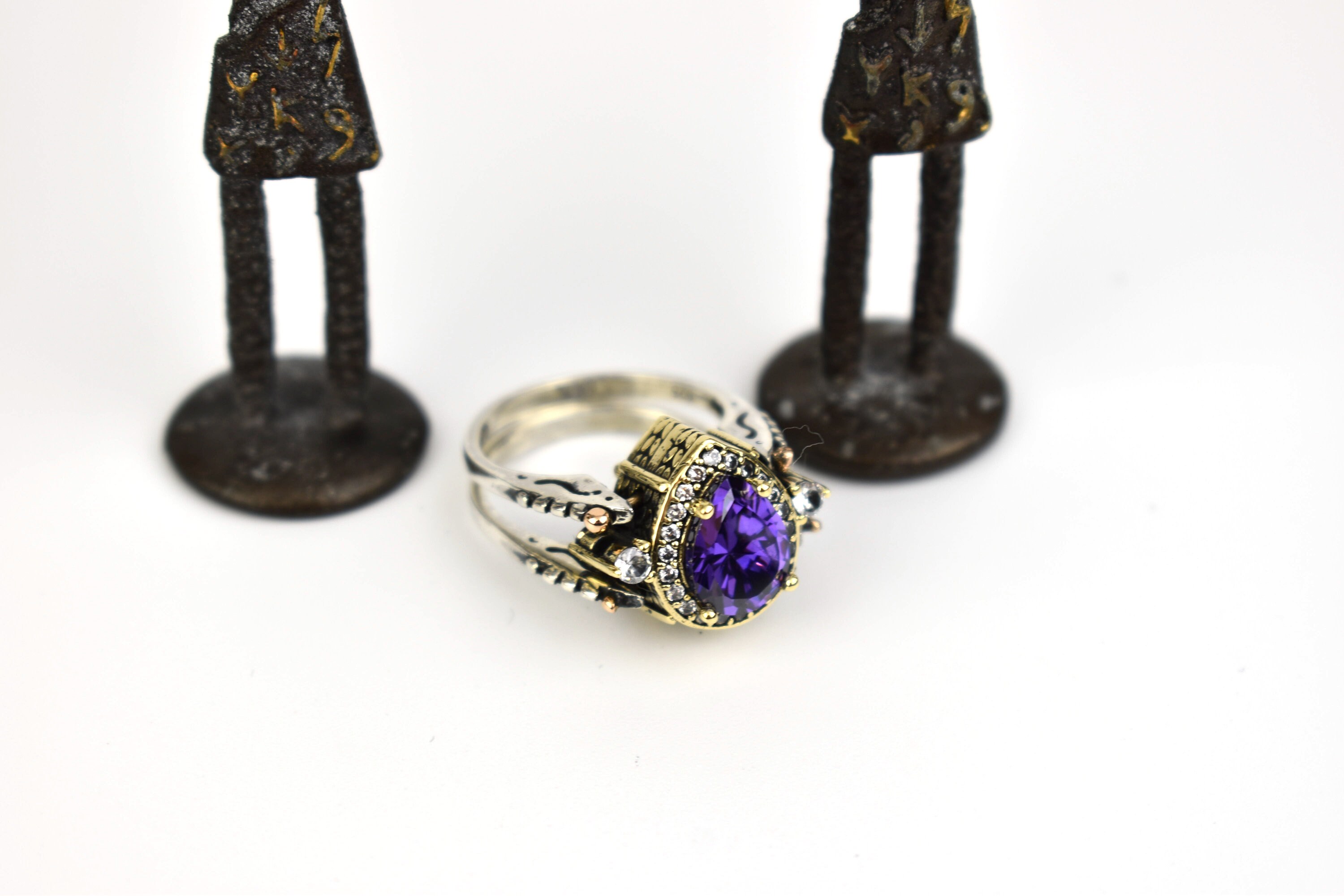 Extraordinary Ring Reversible Ring Turkish Design Amethyst & | Etsy