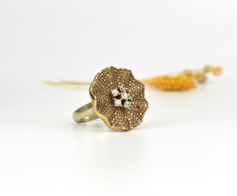 Flower Jewelry Set, Turkish Handmade Yellow Sapphire Jewelry Set ...