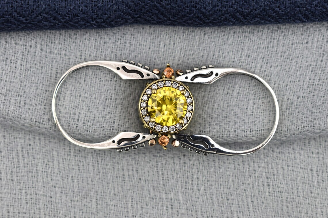 Extraordinary Ring Reversible Ring Two in a One Ring Round | Etsy