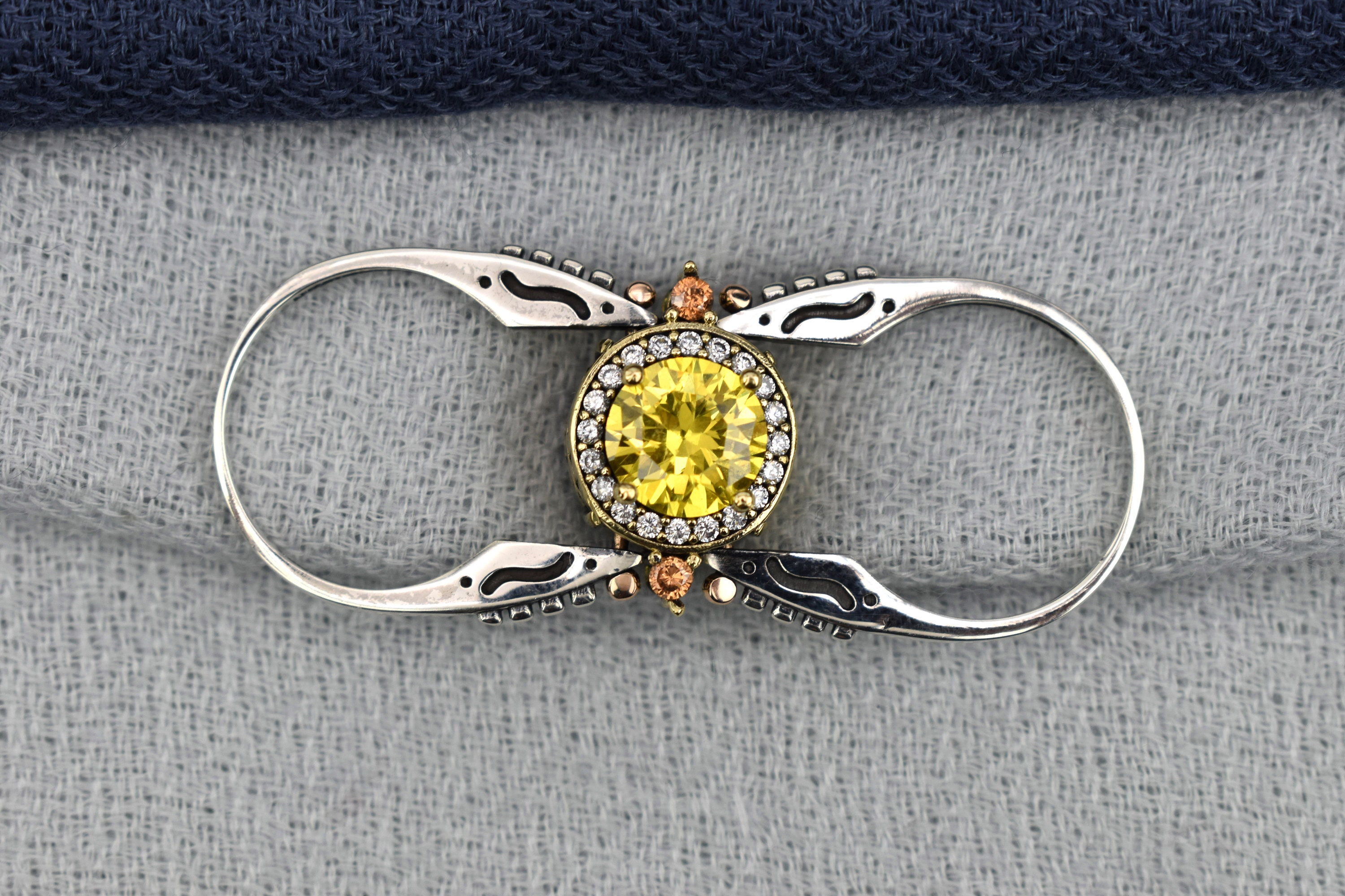 Extraordinary Ring Reversible Ring Two in a One Ring Round | Etsy