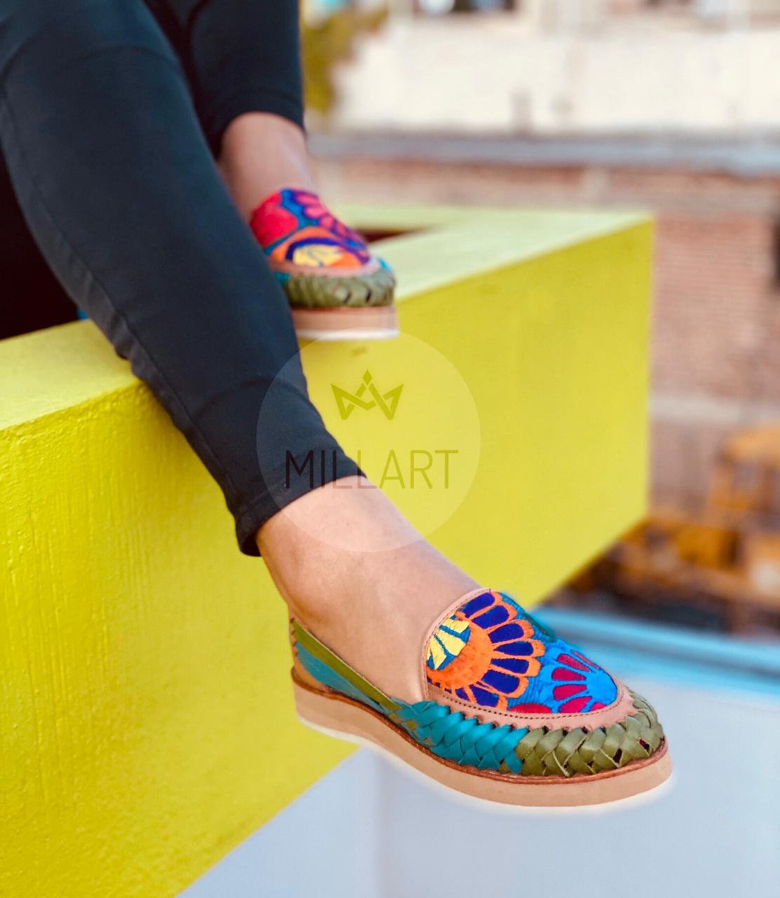 Mexican Flats Chiapas Style// 100% Leather/// Huarache - Etsy