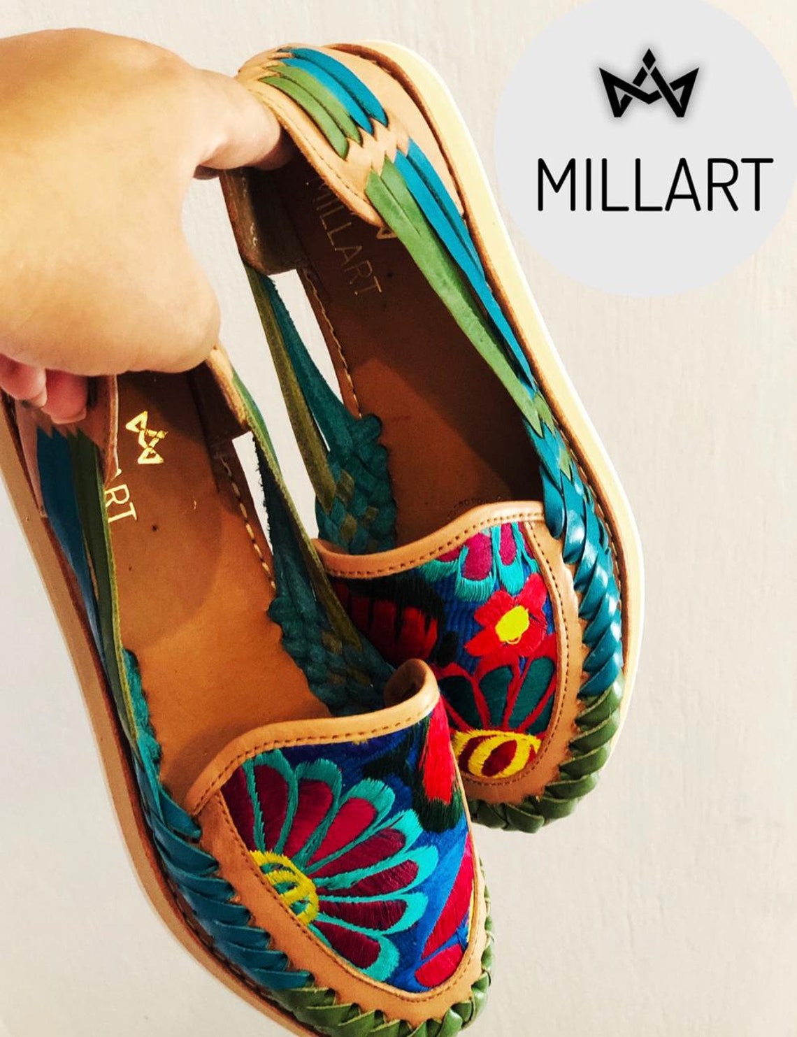 Mexican Flats Chiapas Style// 100% Leather/// Huarache - Etsy