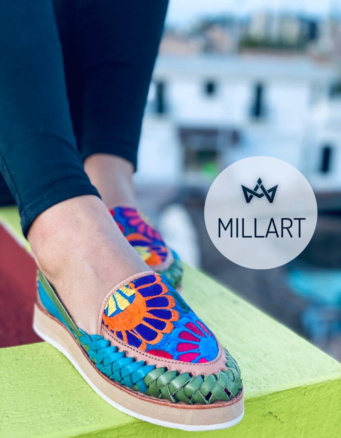 Mexican Flats Chiapas Style// 100% Leather/// Huarache - Etsy