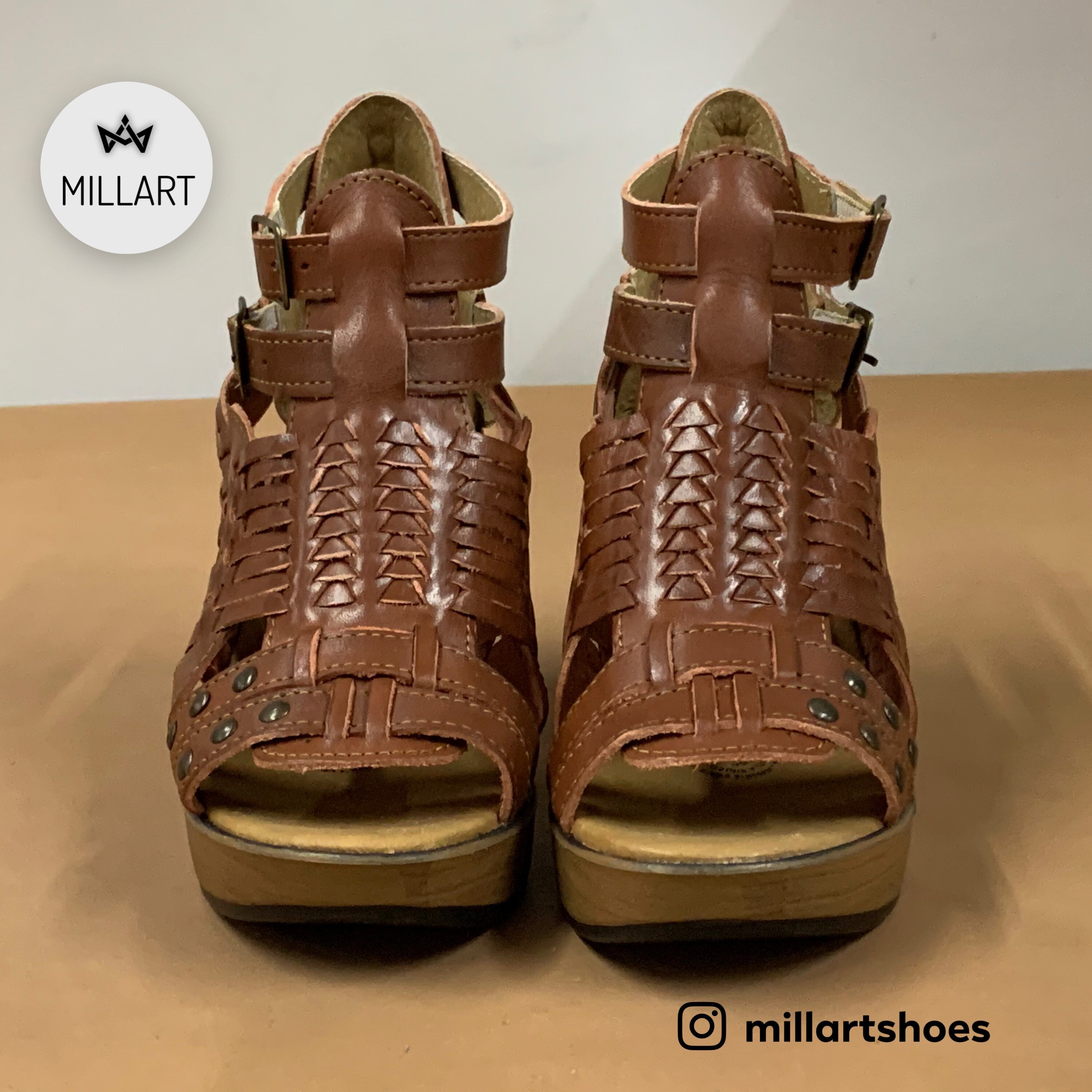 Huarache Sandal-ruby Heels 100% Leather All Size MX 22-27 CM - Etsy