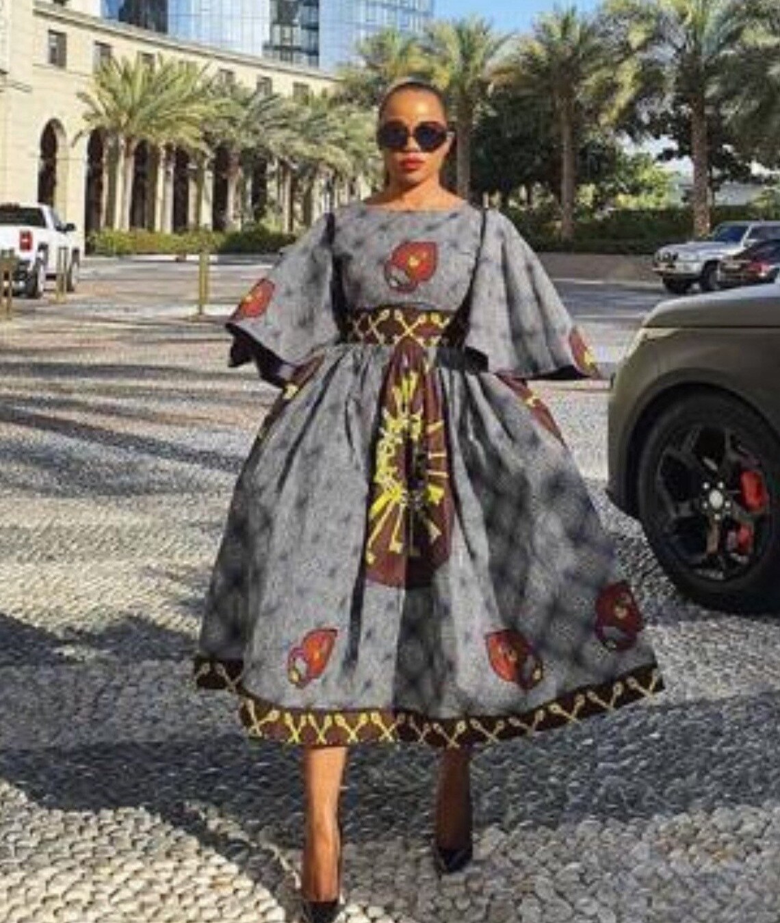 Ankara Fit And Flare Dress Ankara Dress Flared Ankara With Etsy