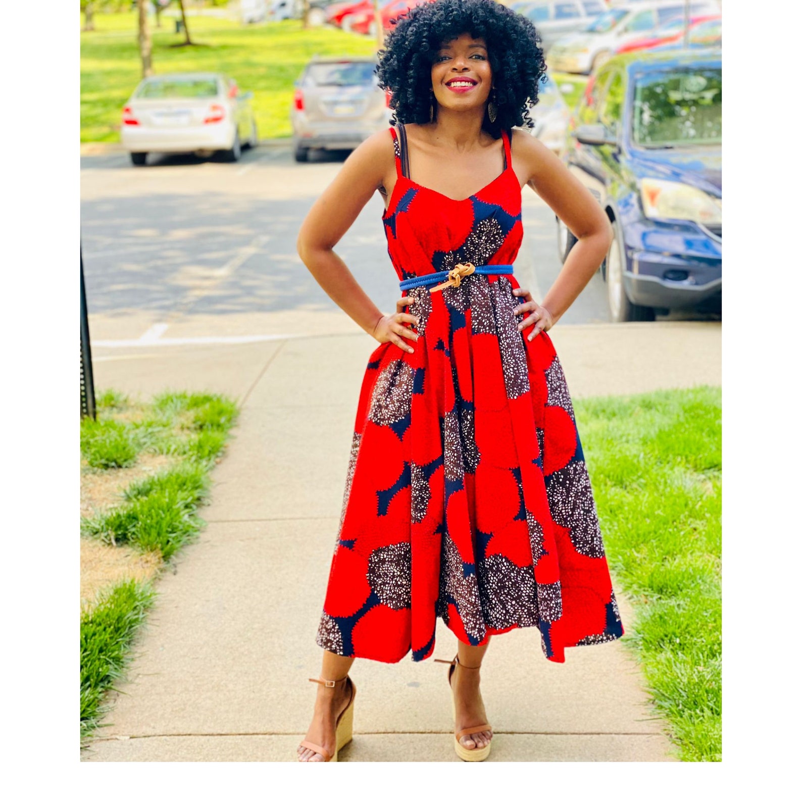 African Women Clothing Flare Dress African Print Dress - Etsy