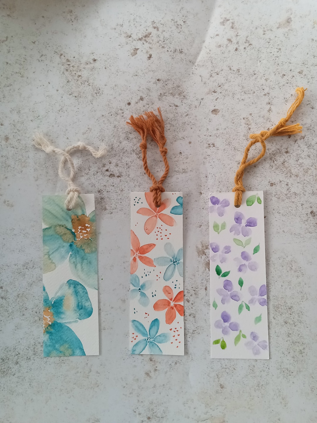 Set of 3 Whimsical Bookmarks, Watercolour, Handmade, Handpainted - Etsy