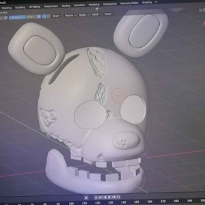 Five Nights at Freddy's Movie Springtrap Head Helmet ( DIGITAL FILE ...