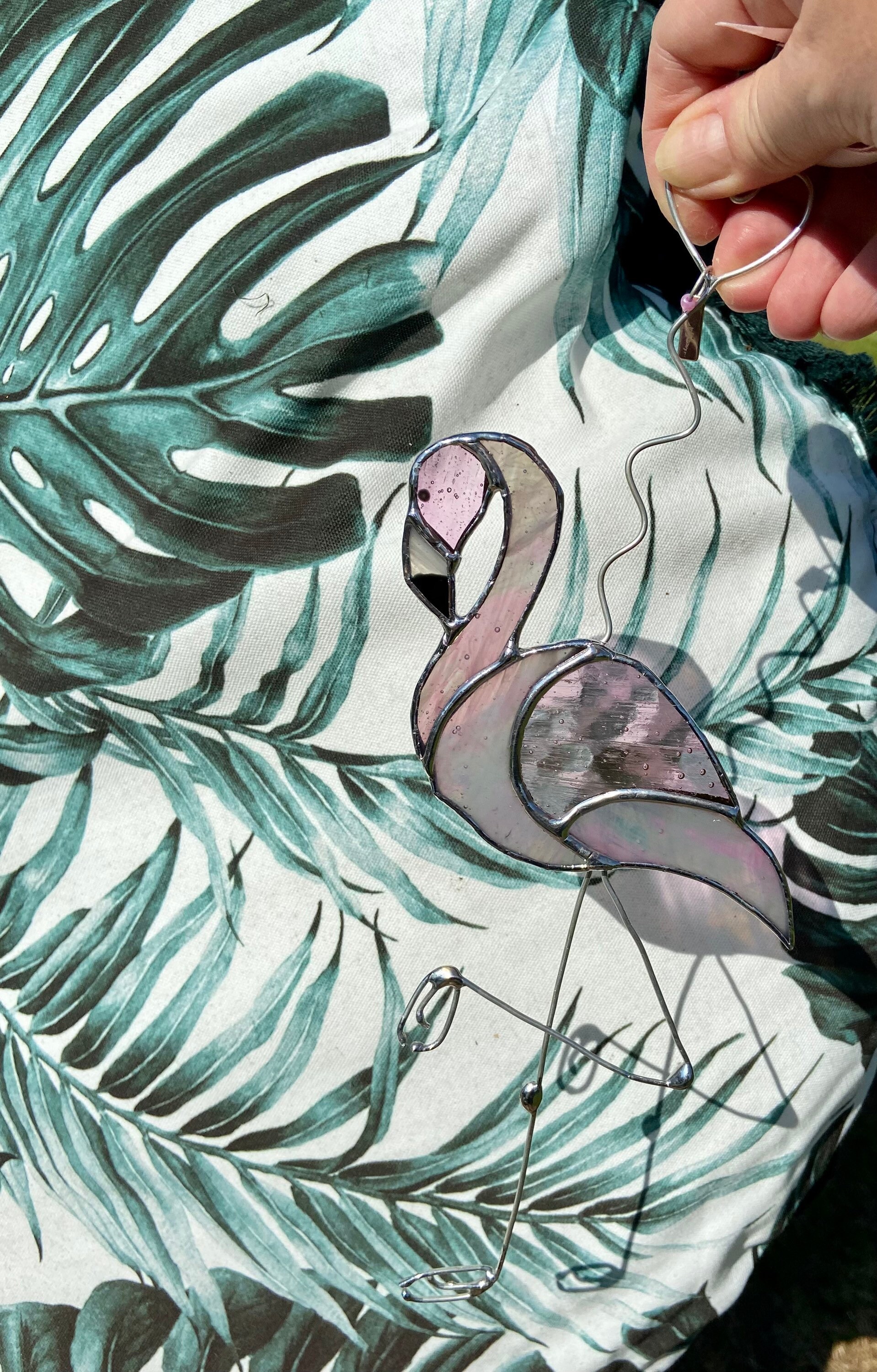 Stained glass Flamingo made to orderapprox 18cm tall | Etsy