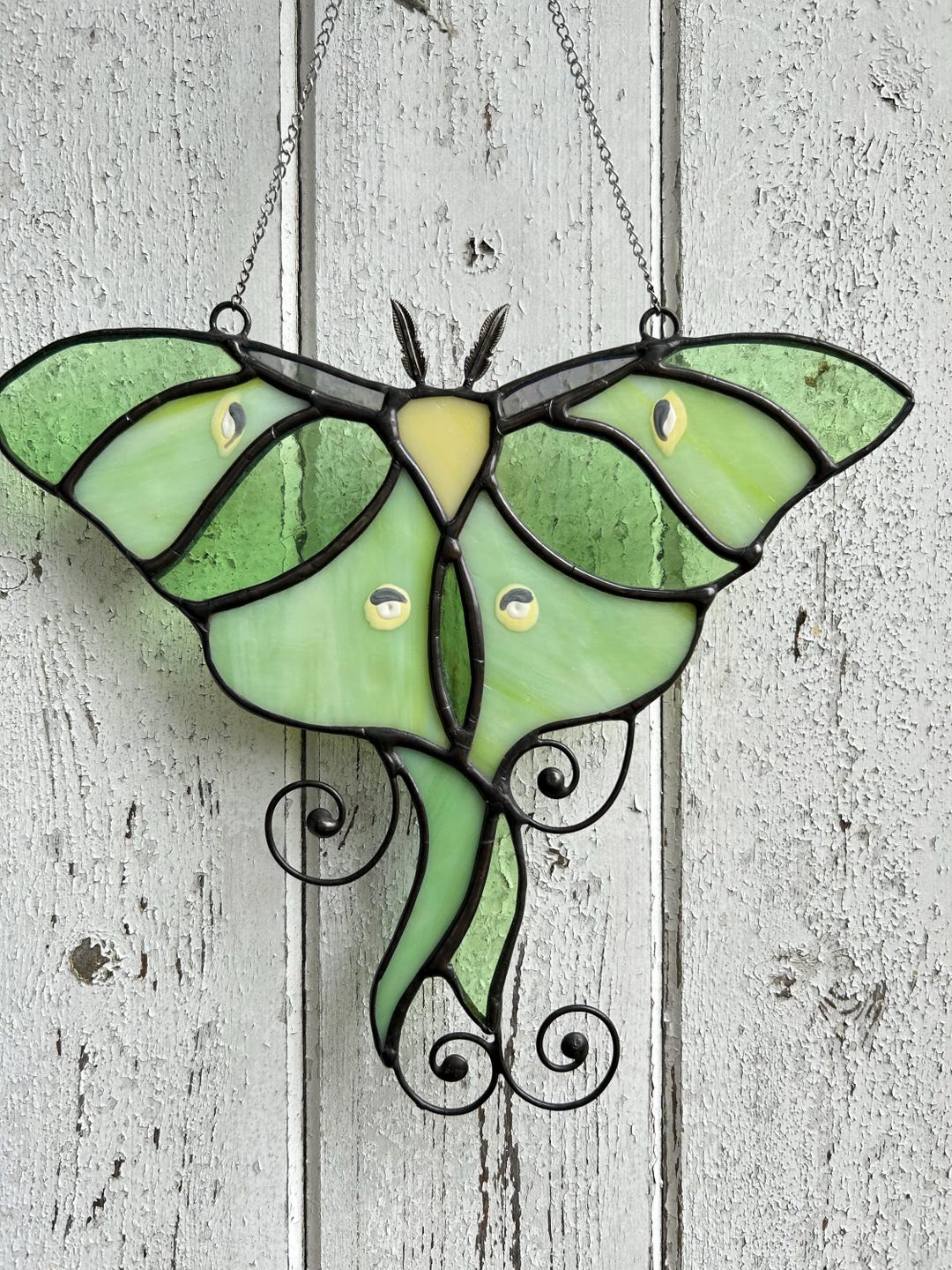 Stained Glass Luna Moth - Etsy