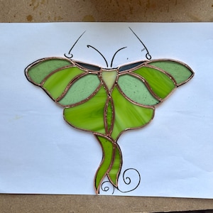 Stained Glass Luna Moth - Etsy