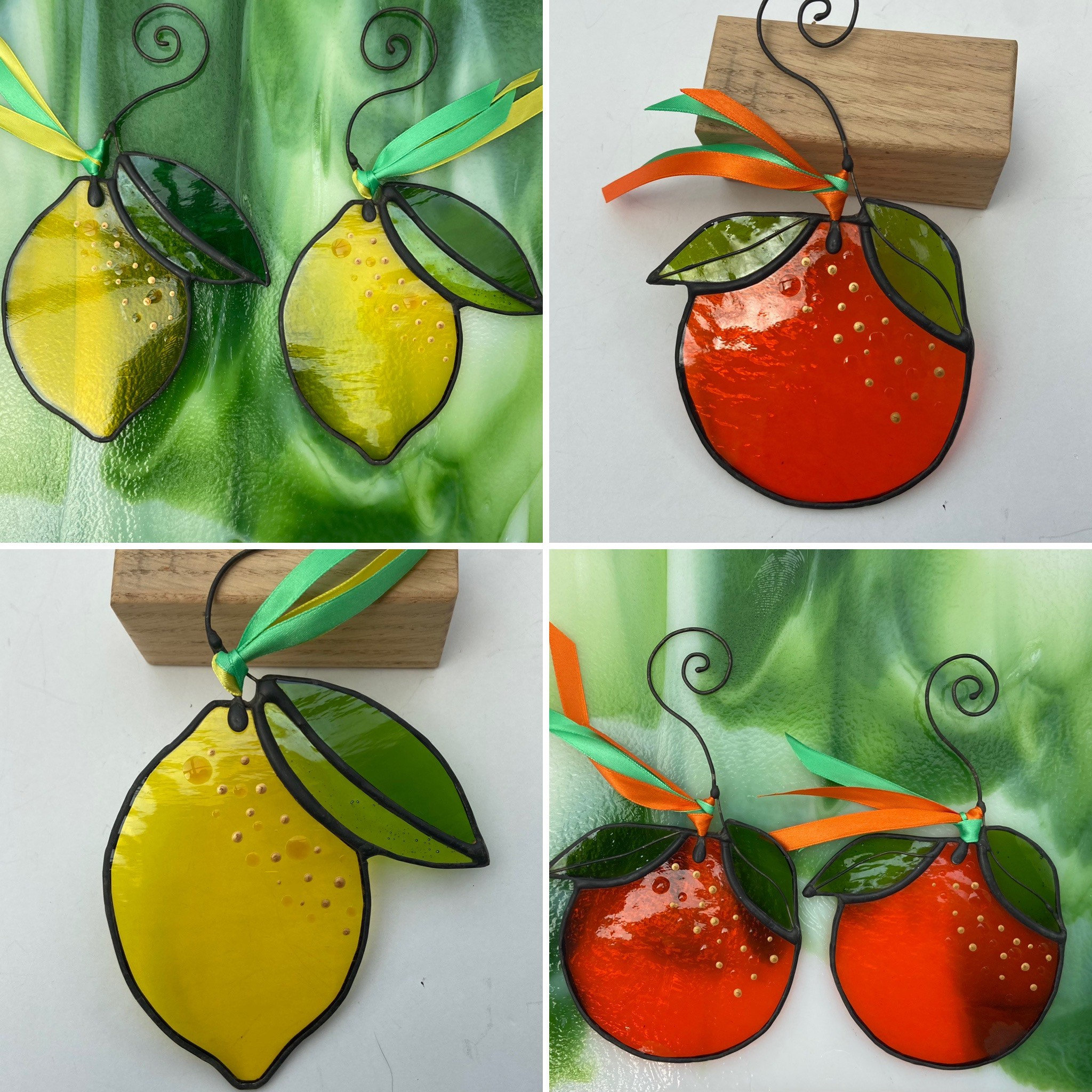 Handmade Stained Glass Lemon Measures Approx 12 X 10cm | Etsy