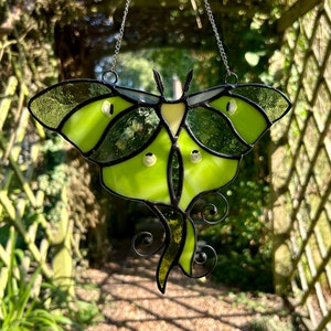 Stained Glass Luna Moth - Etsy