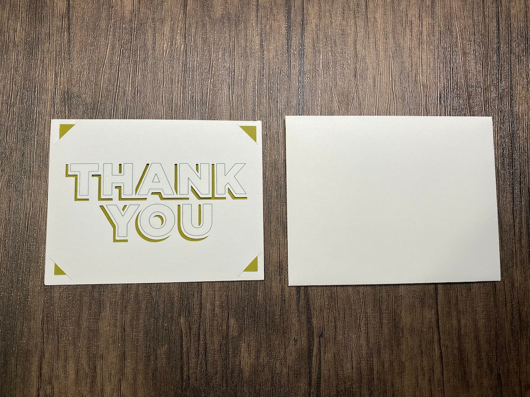 Thank You Blank Card - Etsy