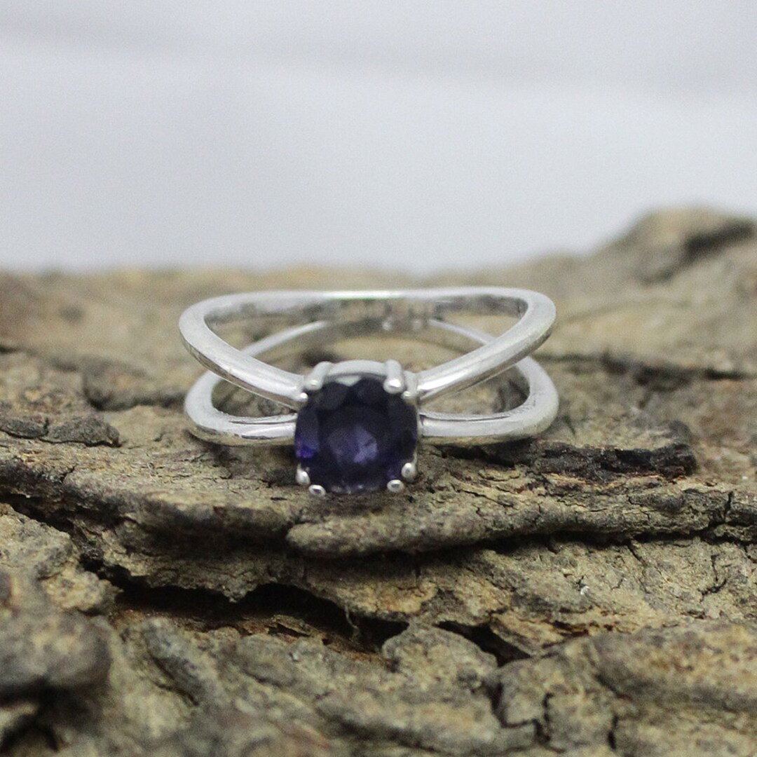 Iolite Ring, 925 Sterling Silver Band, Anniversary Gift - Etsy