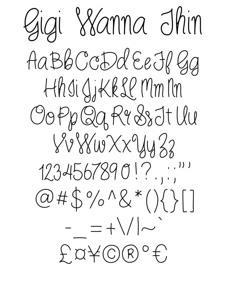 Gigi Wanna Font - Etsy