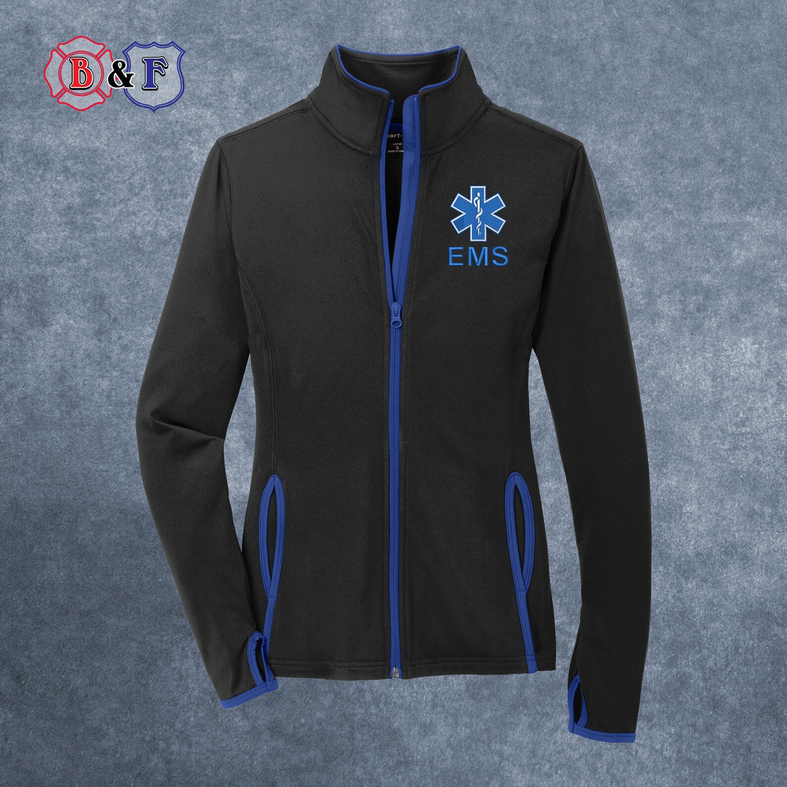 Ladies EMS Design Full Zip Sport-wick Jacket First Responder Jacket EMS ...