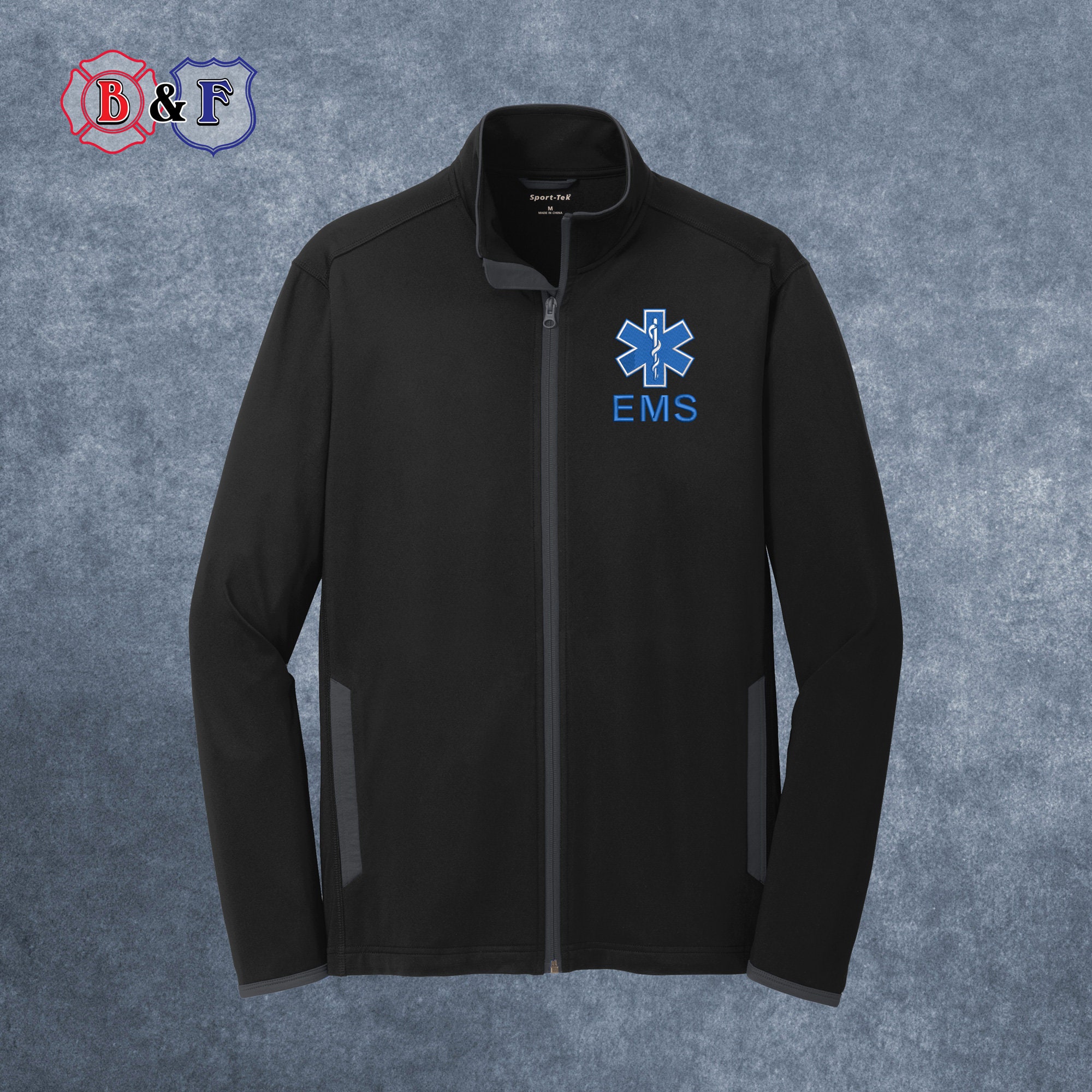 EMS Logo Men's Full Zip Sport-wick Jacket EMS Jacket First Responder ...
