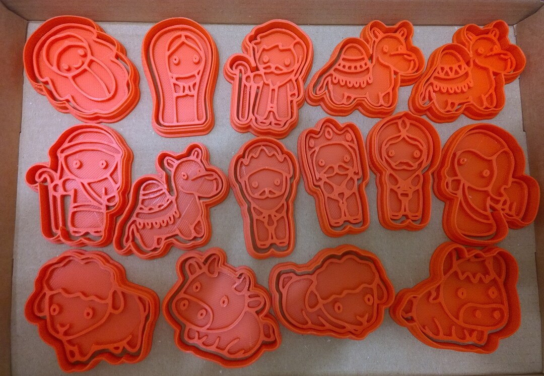 Nativity Cookie Cutter Set of 15 Cookie Cutters & 15 Embossers Various ...