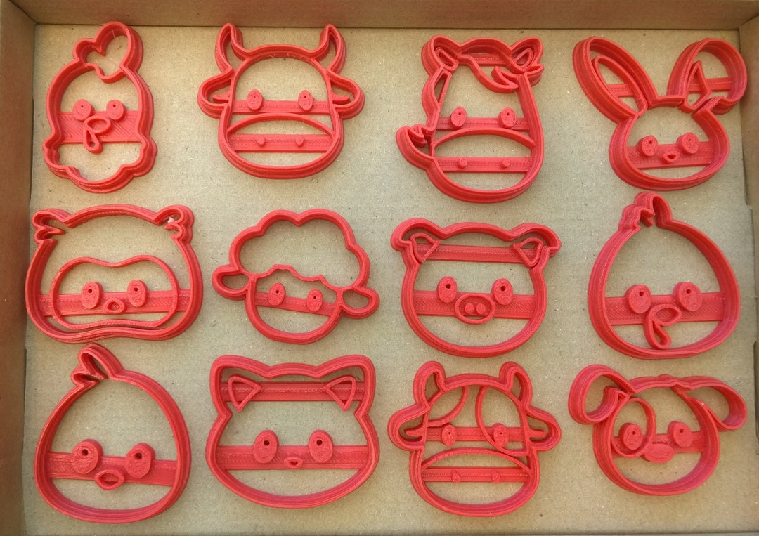 Farm Animals Biscuit Cutter Set of 12 Contains 12 Different - Etsy UK
