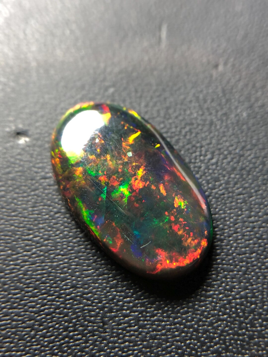 Natural Ethiopian Opal Black Color With Rainbow Fire Loose Gemstone for ...
