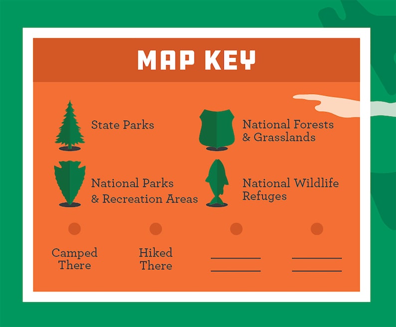Texas Camping Map - Etsy
